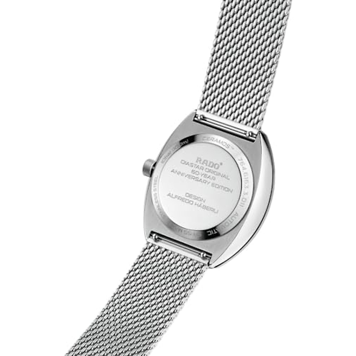 Rado - DiaStar Original 60-Year Anniversary Edition Alfredo Häberli - Men - Swiss Watch - Radial-brushed Ceramos™ Coiffe Monochrome Stainless Steel Case - Sapphire Crystal with Hexagonal Facets - 80 hours of Power reserve – Includes Grey Pouch with a Wove