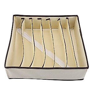 plplaaoo Storage Box,Sock Drawer Organizer,Foldable Drawer Organizer,Portable Foldable Durable Divider Storage Box Case Container for Bra Underwear Sock(#3)