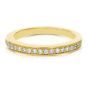 Vir Jewels 1/5 cttw Diamond Wedding Band in 10K Yellow Gold Size 5