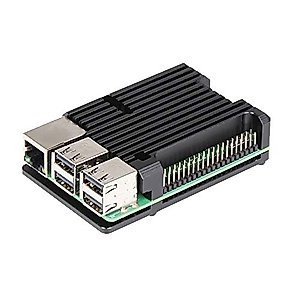 ZkeeShop Aluminum Case Alloy Armor with Cooling Heatsink Compatible for Raspberry Pi 3 Model B，Pi 3 B+，Pi 2 Model B(Not Include Raspberry Pi Board) (Without Fan)