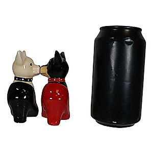 Set Of 1 Dogs In Red And Black Pump Heel Shoes Salt And Pepper Shakers