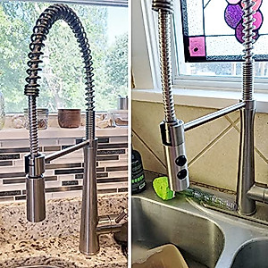 Kitchen Sink Faucet Sprayer Head Attachment, 2 Functions Pull Out Spray Head for Kitchen Faucet, Pull Down Faucet Head Replacement, Kitchen Tap Sprayer, Sink Sprayer Head Nozzle, G1/2 Male Connector