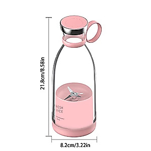 Portable Blender, 1400mAh Rechargeable Mini Blender, USB Personal Size Blender, Durable Electric Juicing Cup, Juice Blender, 350ML Mini Electric Blender For Home Travel