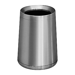 YOJIA 10L/2.6GAL Stainless Steel Sliver Trash Can, Narrow Slit Conicial Trash Can, Light Luxury Garbage Can for Bathroom,Bedroom,Office, Kitchen,Toilet (Z-10L Silver)