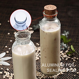 POPETPOP Seal Stickers Bottle Lid Aluminum Foil Cap Liner- 1000Pcs Aluminum Foil Sealing Gasket Seal Cap Liners Aluminum Foil Gasket Sealing Film for Glass Bottle
