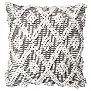 Lush Decor Adelyn Decorative Single Pillow Cover, 20" x 20", Gray