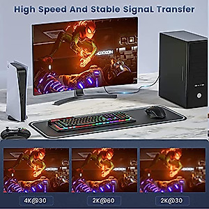 Ultra Thin HDMI Cable 6.6FT, Hyper Flexible HDMI Cord up to 4K@30Hz, FOINNEX High Speed HDMI 1.4 for ARC, HDR, PS4, Xbox, PC, TV, Monitor, Gimbal