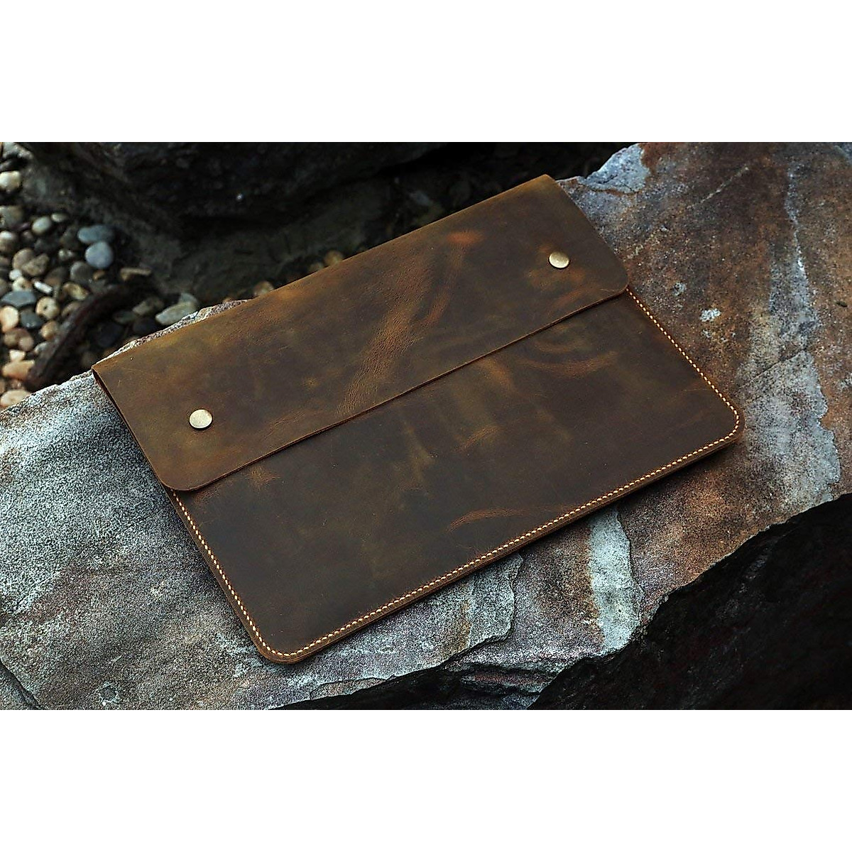 Vintage retro leather new 2023 macbook pro 13 14 15 16 inch sleeve case / 2023 macbook air 15 13 leather bag cover MAC05SF-B