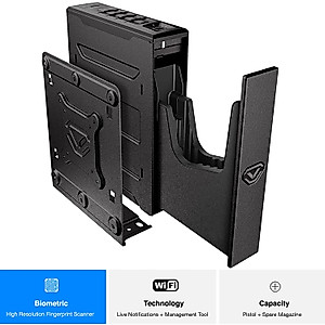 VAULTEK Slider Series Rugged Smart Handgun Safe Quick Auto-Open Sliding Door Pistol Safe with Rechargeable Li-ion Battery
