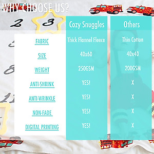 Baby Monthly Milestone Blanket boy | Free: Truck Costume + Star and Rectangular Felt Frames | Plush Extra Soft Fleece | Photography Backdrop Memory | Large 40" x 60" | Newborn