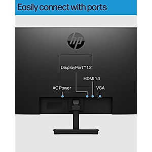 HP M27ha FHD Monitor-Full HD Monitor(1920 x 1080p)- IPS Panel and Built-in Audio-VESA Compatible 27-inch Monitor Designed for Comfortable Viewing with Height and Pivot Adjustment-(22H94AA#ABA) black