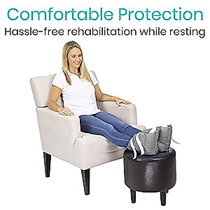 Xtra-Comfort Heel Protector Cushion (Pair) - Foot Boot for Swollen Feet, Sore Ankles, Pressure Ulcers, Sleeping and Recovering Post Surgery - Elevator Leg Rest Protection for Pain Relief - Washable