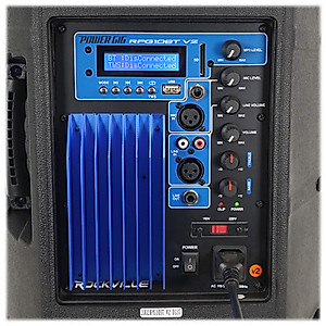 Rockville RPG10BT V2 10" Powered 600W DJ PA Speaker Bluetooth/Wireless/Remote/EQ, 10”, Black