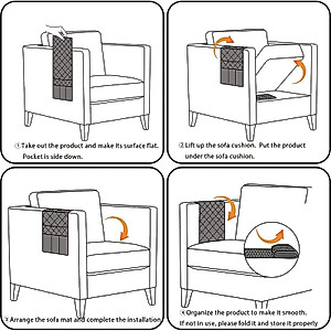 Ntomtuex Faux Leather Couch Arm Cover PU Armrest Slipcover Waterproof Armrest Covers for Sofa Recliner Chair Arm Protectors for Pets Set of 2 Brown