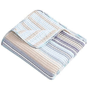 Greenland Home Durango 100% Cotton Reversible Throw Blanket, 50 x 60 inches, Sky
