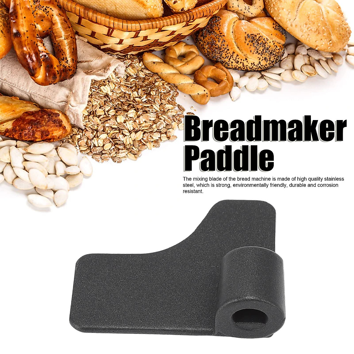 Tissting 2.2×0.71in Breadmaker Paddle Stainless Steel Non Stick Bread Machine Paddle Bread Maker Mixing Paddle Mixing Blade Replacement Part for Home(No.3)