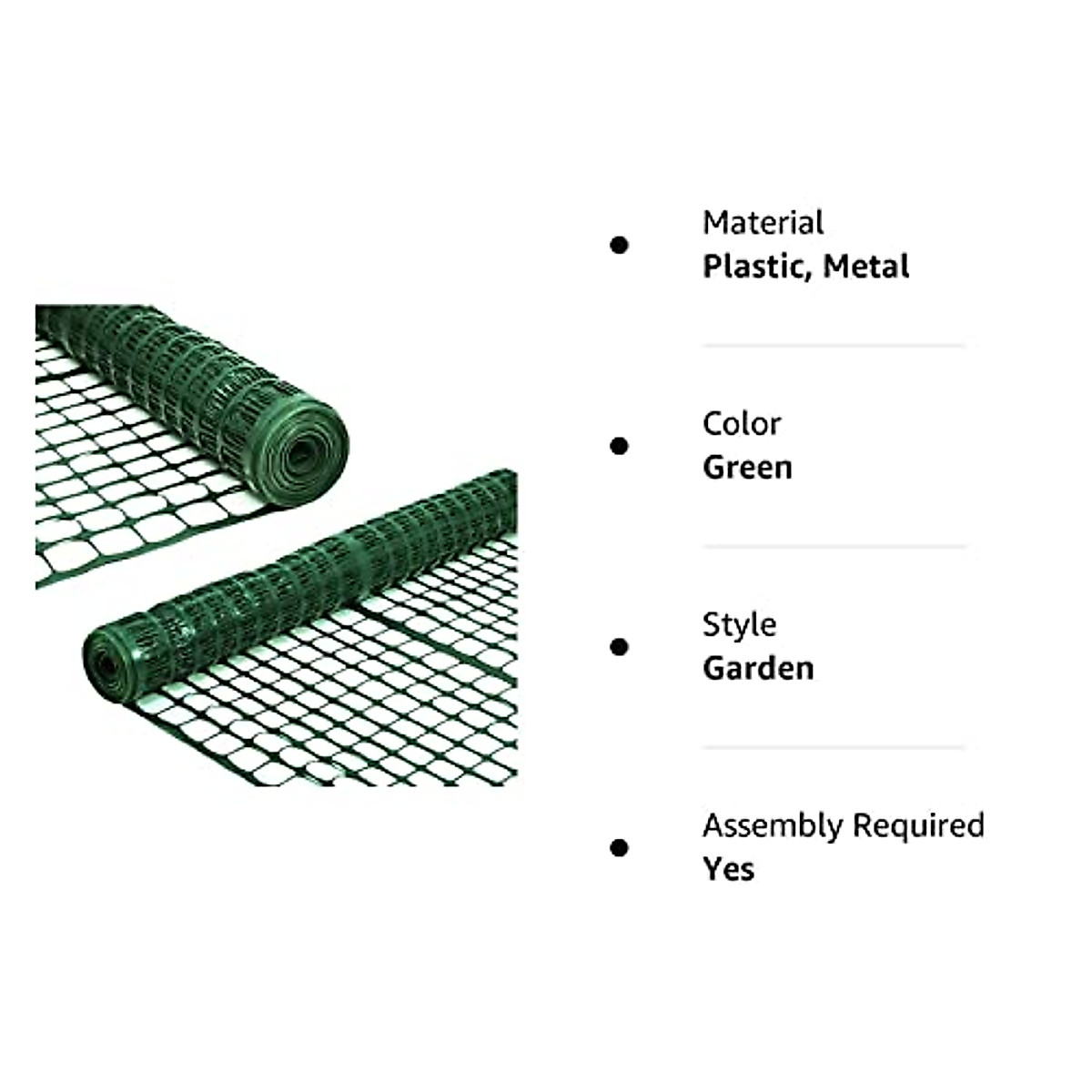 Sunnyglade 4 X100 Ft Outdoor Snow Fence Plastic Safety Temporary Garden Netting for Poultry,Rabbits, Chicken, Dogs,Dark Green (Green)