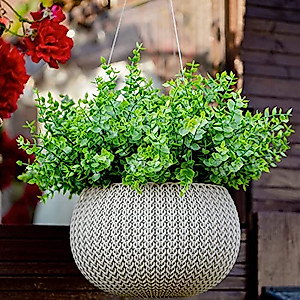 summer flower 10 Pack Artificial Boxwood Stems for Outdoors, Unfading in The Sun Plastic Faux Plants,Fake Foliage Shrubs Greenery for Garden,Office,Patio,Wedding,Farmhouse Indoor Decoration