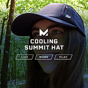 MISSION Cooling Summit Hat, Charcoal/Knockout Pink - Unisex Baseball Cap for Men & Women - Lightweight & Adjustable - Cools Up to 2 Hours - UPF 50 Sun Protection - Machine Washable
