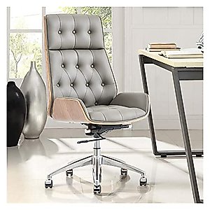 TFIIEXFL Executive Massage Ergonomic Swivel High Back Thick Cushion PU Leather Office Chair