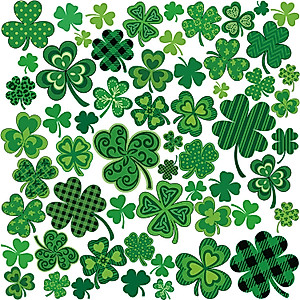St Patricks Day Window Clings, Double-Side Quality Printed Shamrock Decorations for St Patrick's Day, Lucky Irish Decals Party Ornaments…