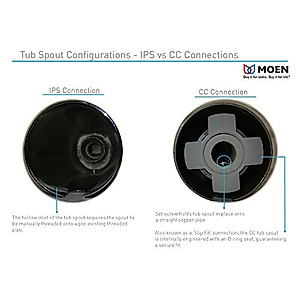 Moen 3931 Replacement 5.5-Inch Tub Diverter Spout with 1/2-Inch Slip Fit Connection, Plastic, Chrome