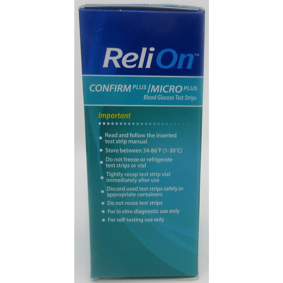 ReliOn Confirm Plus/Micro Plus Blood Glucose Test Strips - 100 ct (Two 50 ct Boxes)