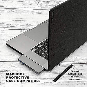 Hyper - New HyperDrive Duo 7-in-2 Hub - USB-C for MacBook Pro/Air - HDMI 4K60Hz HDR, USB-C 40Gbps 100W PD, USB-C 5Gbps 60W PD, MicroSD/SD 3.0 UHS-I 104MB/s, 2 x USB-A 5Gbps - Space Gray