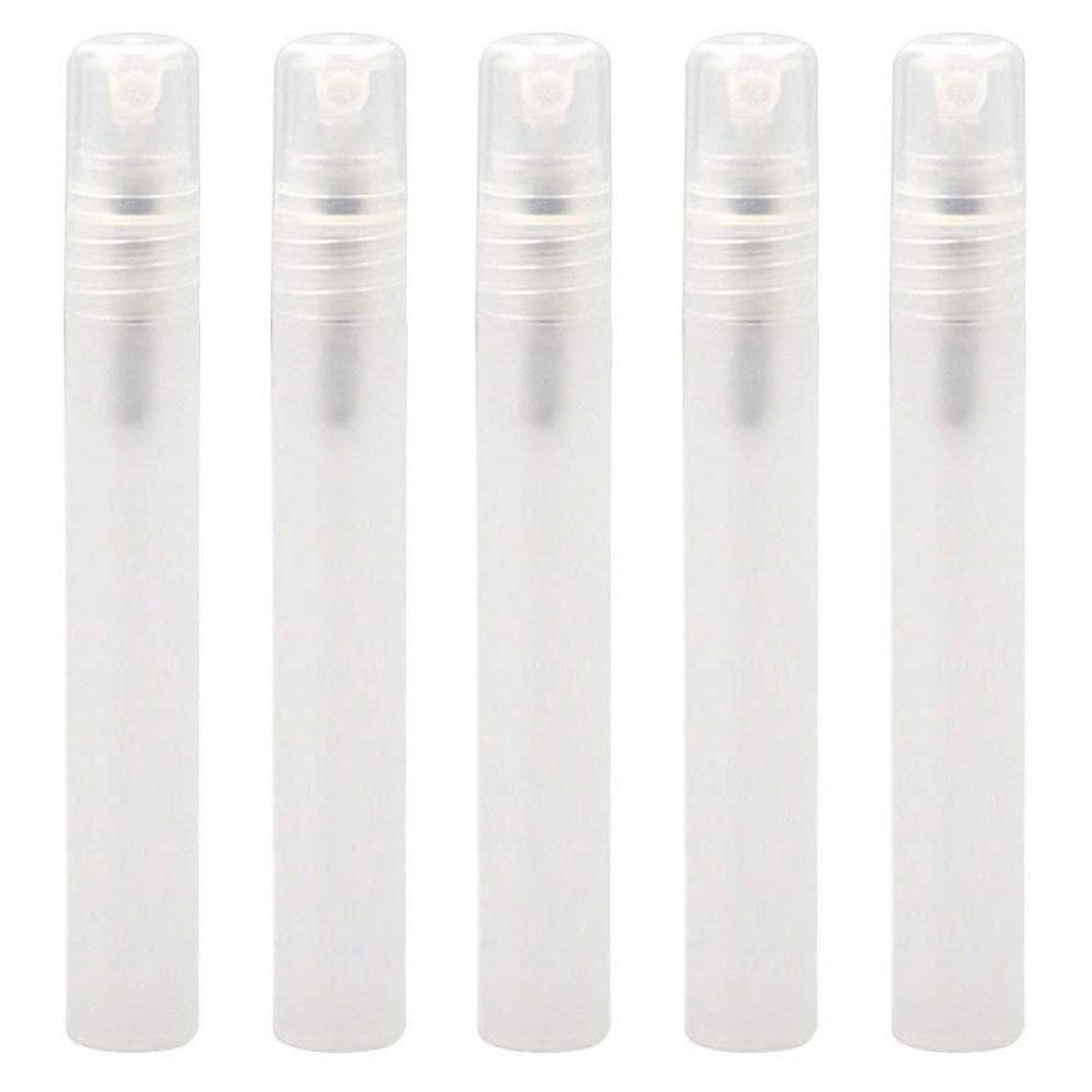5Pcs/Pack Frosted Plastic Tube Empty Refillable Perfume Bottles Spray for Travel and Gift,Mini Portable pen
