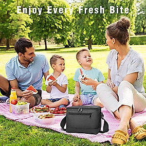 AIRBUYW Insulated lunch Bag, 6 Cans Small Insulated Cooler Box Tote Container Lunch Bag Pack With Adjustable Strap For Women Men