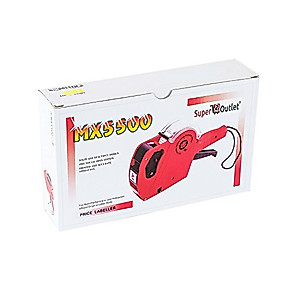 Super Z Outlet 8 Digits Price Numerical Tag Gun Label Maker MX5500 EOS with Sticker Labels & Ink Refill for Office, Retail Shop, Grocery Store, Organization Marking