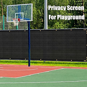 Cliselda 8ft x 50ft Privacy Fence Screen, Black Fence Covering Privacy with Grommets, Heavy Duty Fencing Mesh Shade Net Cover for Outdoor Yard Wall Garden Backyard Commercial Residential