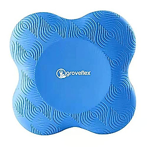 groveflex Yoga Knee Cushion - EVA Yoga Pads, Thick, Soft, Fitness Cushion Pads, Non-slip Design - Knees, Wrists, Elbows Protectors - Pads for Yoga, Pilates, Meditation - Pack of 2, Blue
