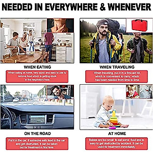 Choking Emergency Device Rescue Device, CPR Training Suction Anti Choking Device CPR for Kids and Adults -Portable Suction Anti Kit Choking First Aid Anti Choking Device First Aid Device (1PC/Yellow)