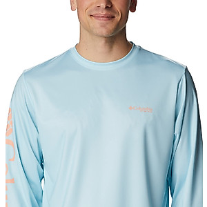 Columbia Men's Terminal Tackle PFG Carey Chen Long Sleeve, Spring Blue/Offshore Slam, X-Large
