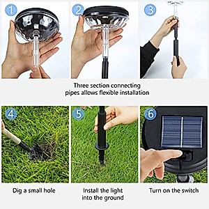 Solar Pathway Lights 4 Pack, Solar Path Lights Outdoor Waterproof Super Bright Up to 12Hrs, Auto On/Off, Warm/Cold White, Low Voltage Landscape Lights for Garden Yard Driveway Walkway Sidewalk Lawn