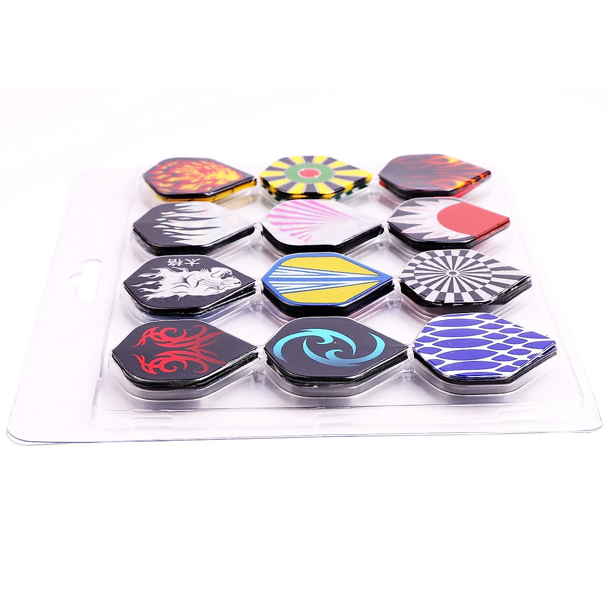 MaxMau Dart Flights,144 pcs Standard Shape Professional Flight Feather Replacement Tails Wing for Steel Tip and Soft Tip Darts