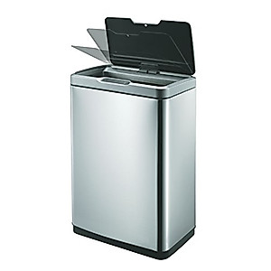 EKO Mirage Sensor Bin 45L, Metal, Matt S/S, 27 x 46 x 65.5 cm