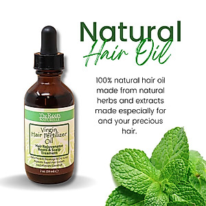 Virgin Hair Fertilizer Oil (2 Pack) - Roots and Scalp Treatment for Thinning or Breaking Hair | Enriched with Jamaican Black Castor Oil
