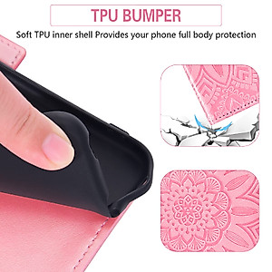 Asuwish Phone Case for LG V20 with Tempered Glass Screen Protector and Flower Leather Wallet Flip Cover Credit Card Holder Stand Cell Accessories LGV20 LG20 V 20 ThinQ Boys Girls Women Men Rose Gold