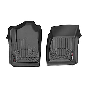 WeatherTech Custom Fit FloorLiners for Silverado 1500, Sierra 2500HD/3500HD, Silverado 2500HD/3500HD, Sierra 1500-1st Row (445441), Black