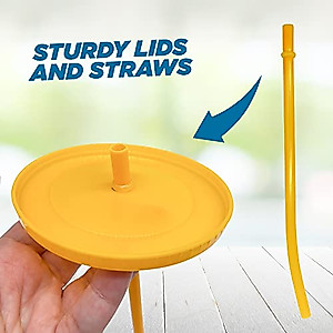 Hippozz Plastic Tumblers with Lid & Straw 5 Pack 16 Oz Color Changing Cups with Lids & Straws Colorful Tumblers with Straw BPA Free Kids Cups with Lids for Parties Reusable Coffee Cups