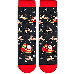 Zmart Funny Christmas Socks for Men Women Boys Girls Holiday Socks Fun Gifts Stocking Stuffers for Teens Girls Secret Santa Gifts Christmas Gifts Box