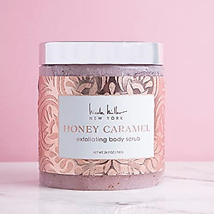 Nicole Miller Body Scrub – Smoothing Skin Care for Soft and Nourished Skin, Honey Caramel