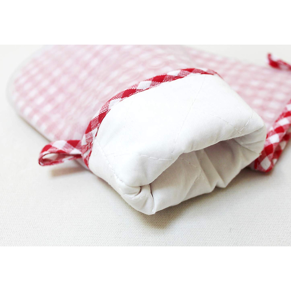 Silicone Oven Mitts Set of 2 Transparent Clear Silicone Shell with Printing Cotton Quilted Lining, Machine Washable, Heat Resistant Kitchen Oven Gloves for Cooking and BBQ Baking,