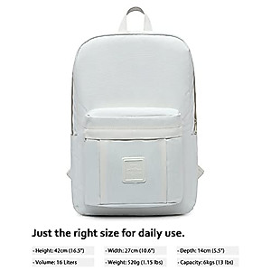 HotStyle 599s Simple Backpack, Classic Bookbag with Multi Pockets, Durable for School & Travel, Beige