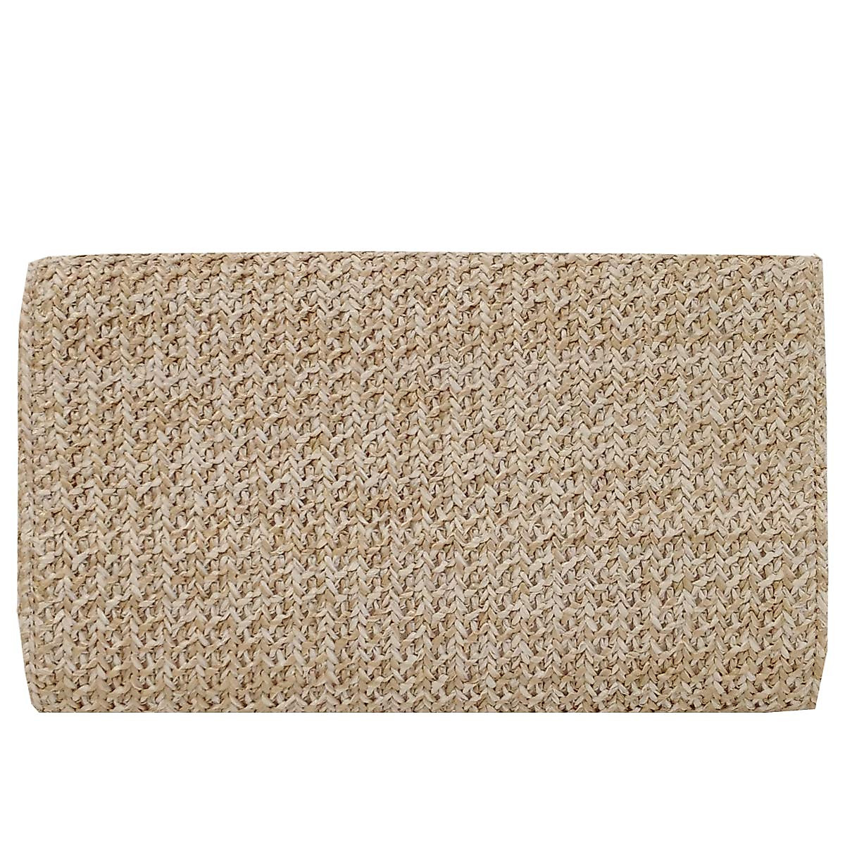 JNB Natural Straw Clutch, Natrual
