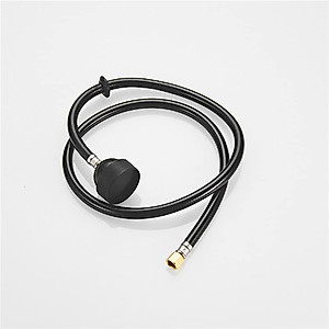 Weirun Shampoo Bowl Sink Hose with Sprayer,Salon Hose Spray Head Attachment for Vacuum Breaker,Shampoo Bowls Hose for Salons Sink,1/4" Nut Black