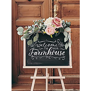 JPSOR Dusty Rose Flowers Fake Roses, Blush Flowers Pink Roses Artificial Flowers Combo Box Set with Foam Flowers for DIY Wedding Bouquets Bridal Shower Centerpieces Table Decoration