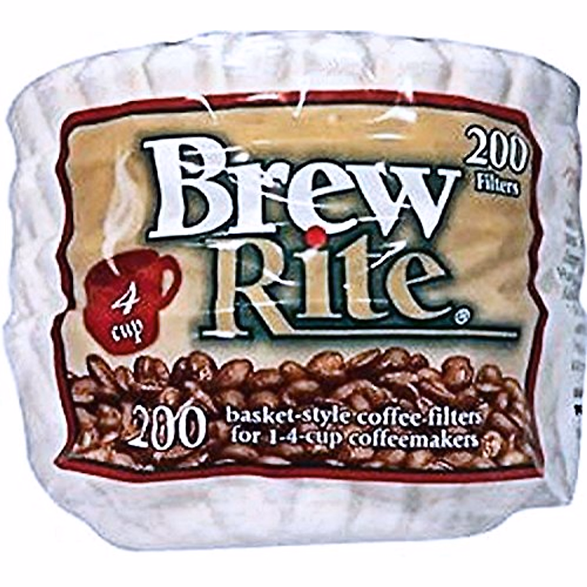 Brew Rite 4 Cup Coffee Basket Disposable Filters - 400 Ct
